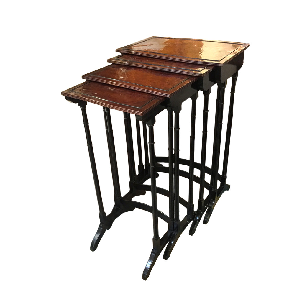 English Quartetto Stackable Nesting Tables, circa 1810 - Garden Court ...