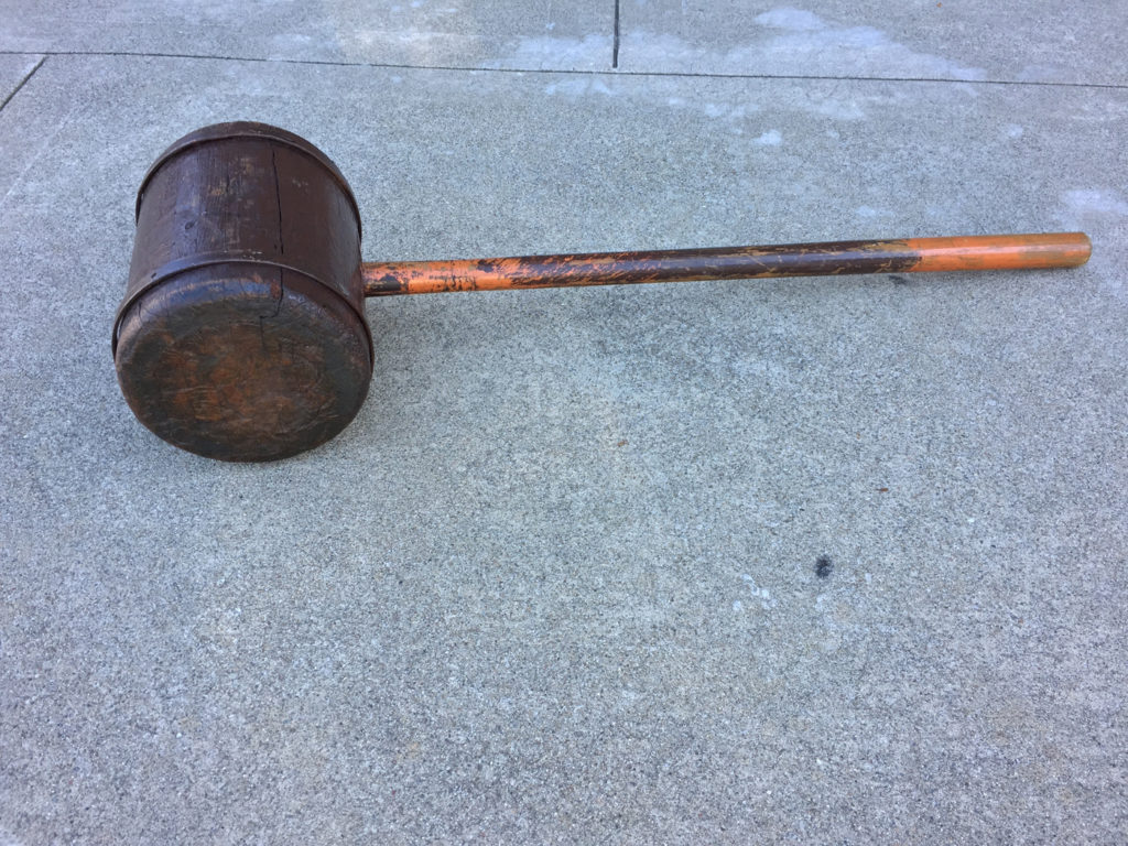 Very Large Antique Wooden Mallet, Circa 1880. - Garden Court Antiques