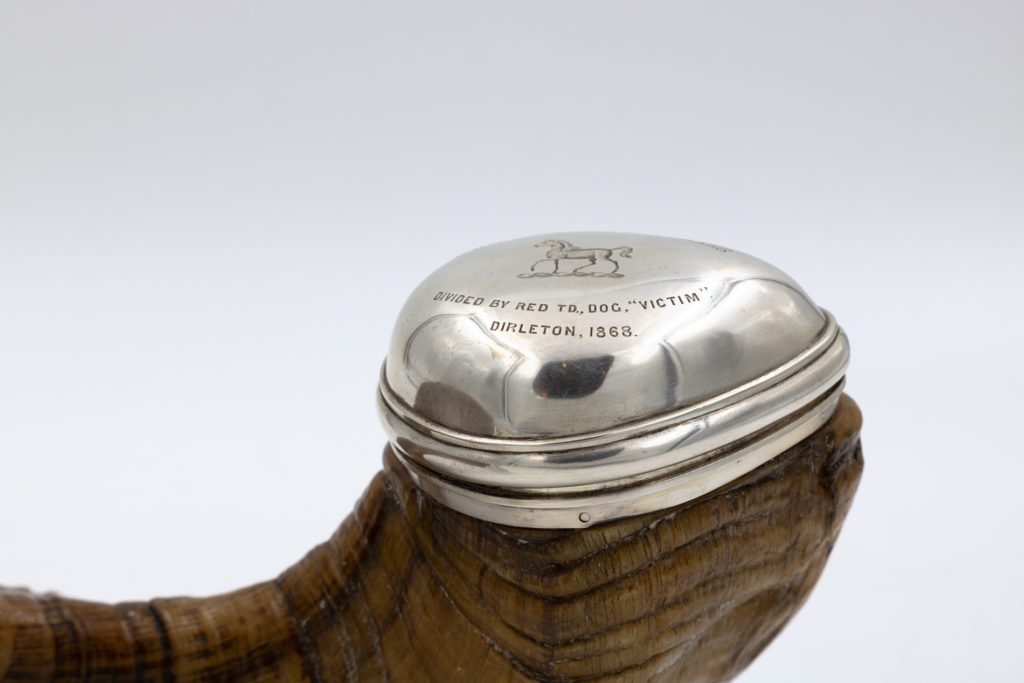 Scottish Ram's Horn Snuff Mull Inscribed & Dated 1868 (415) 355-1690
