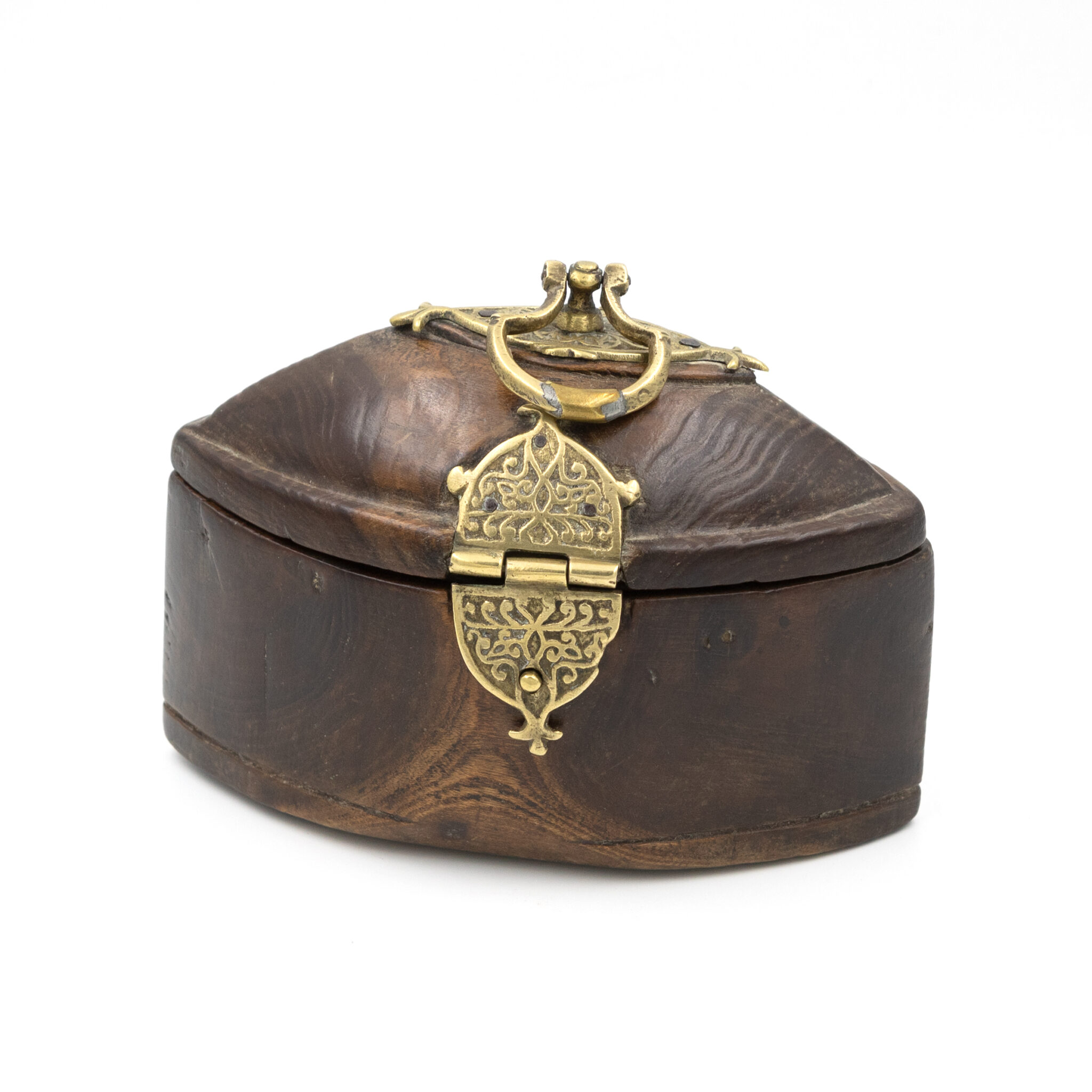 Very Unusual Lozenge Shaped Hardwood Box Possibly Tea Caddy Or Tobacco ...