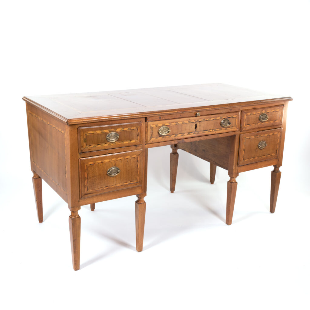 Italian Neoclassical Five Drawer Fruitwood Writing Desk, Circa 1790 ...
