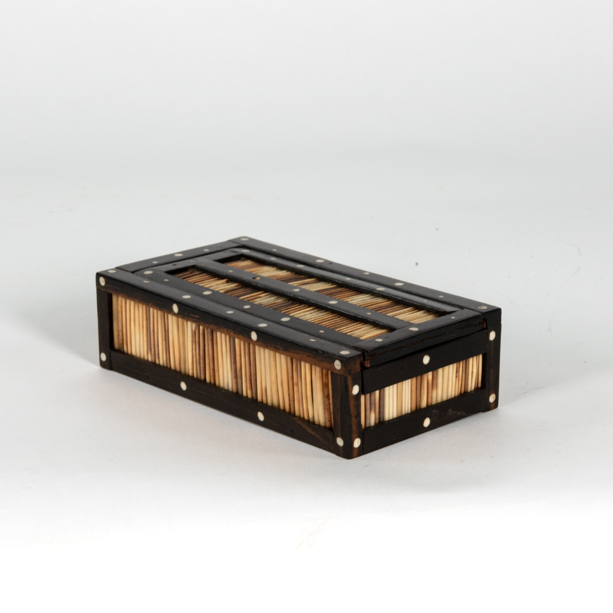 Anglo Indian Ebony and porcupine quill box with sliding top, Circa 1880 ...