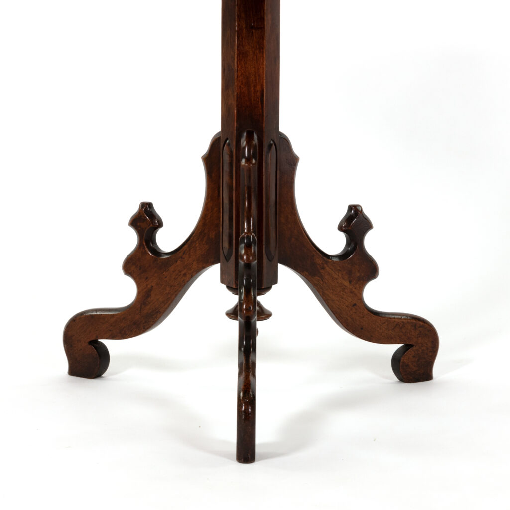 Victorian Walnut Tripod Side Table on Column Base, English Circa 1860 ...