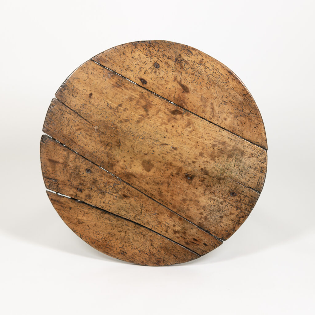 Rustic Pearwood Cricket Table English circa 1850 - Garden Court Antiques