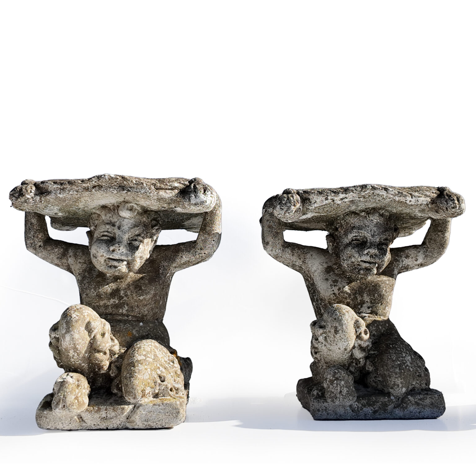 Set Of Four Whimsical Italian Cast Stone Satyr Stools Italy, Circa 1900 ...