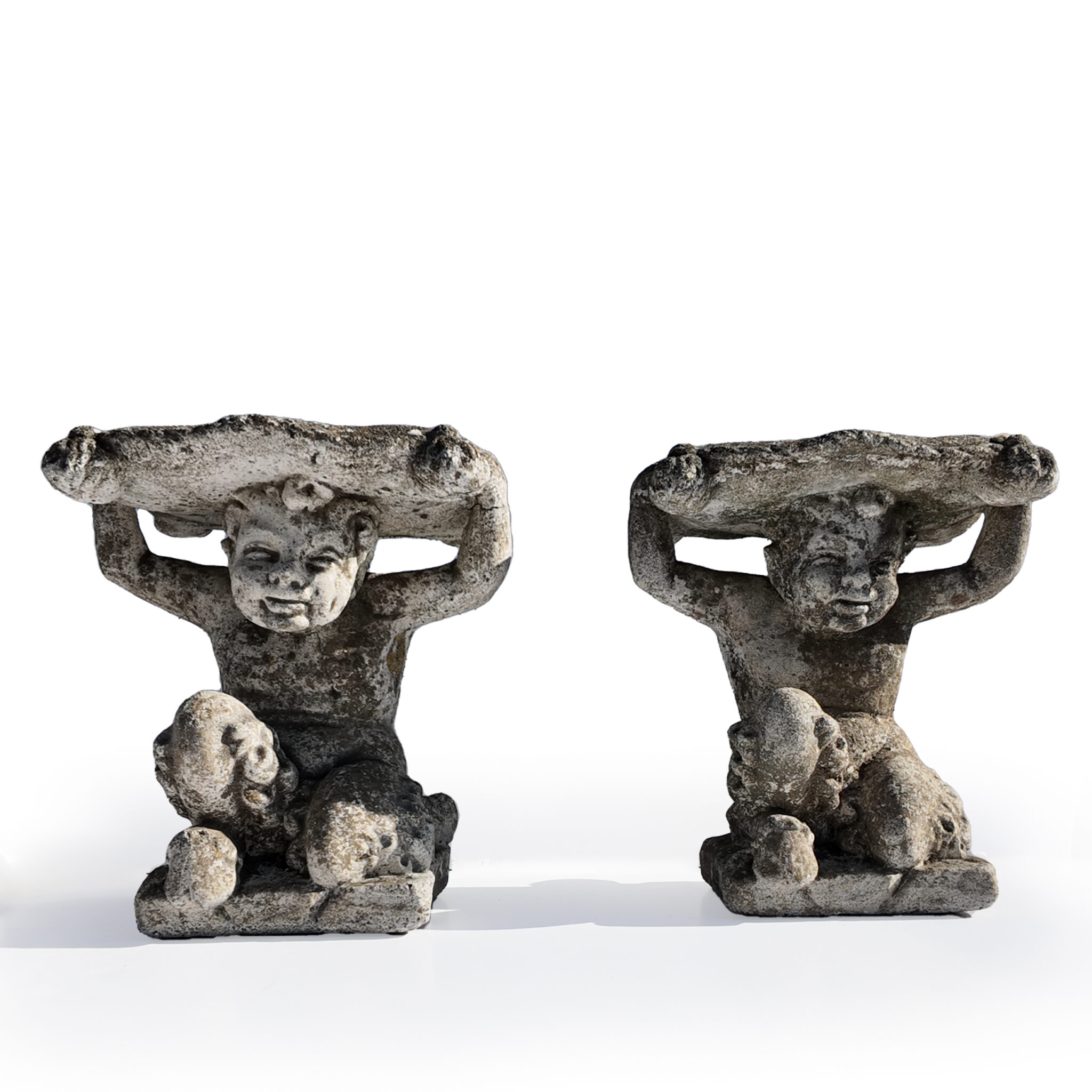 Set Of Four Whimsical Italian Cast Stone Satyr Stools Italy, Circa 1900 ...